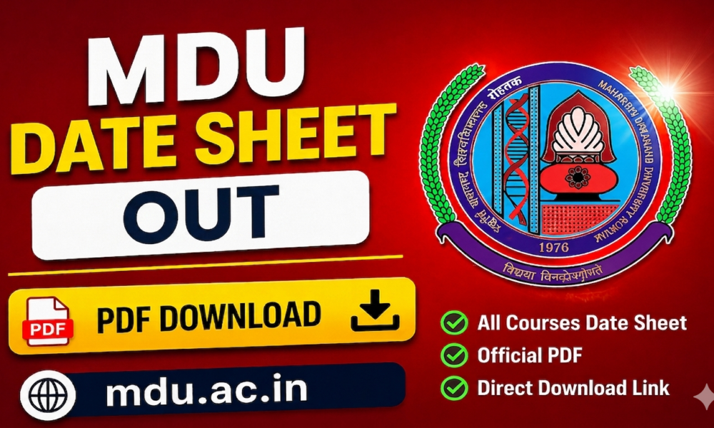 MDU Date Sheet 2026 (UG & PG Exams) PDF Download