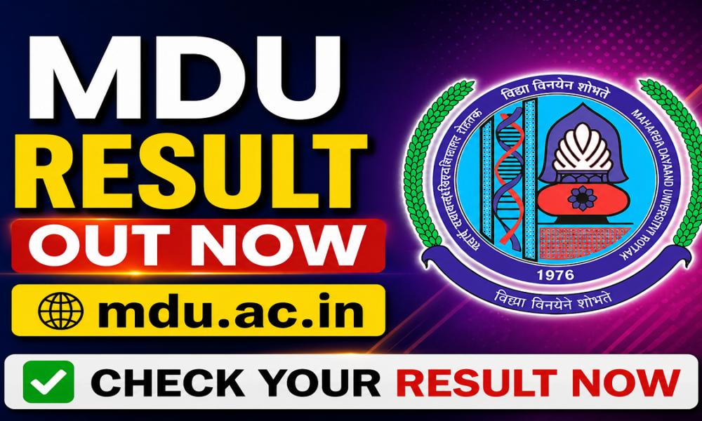 MDU Result 2026 Declared Download UG and PG Marksheet