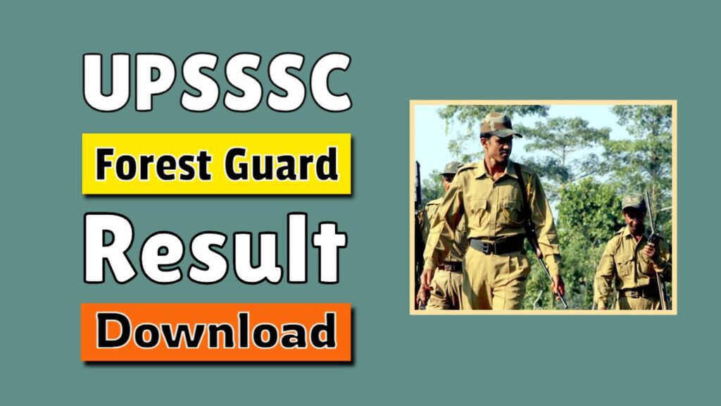 UPSSSC Forest Guard 2023 Result 2026 OUT