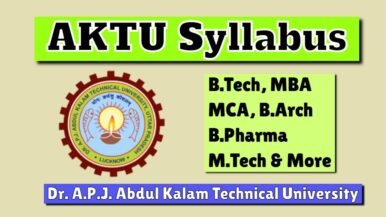 AKTU Syllabus 2025-2026 PDF For B.Tech, MBA, MCA B.Pharma