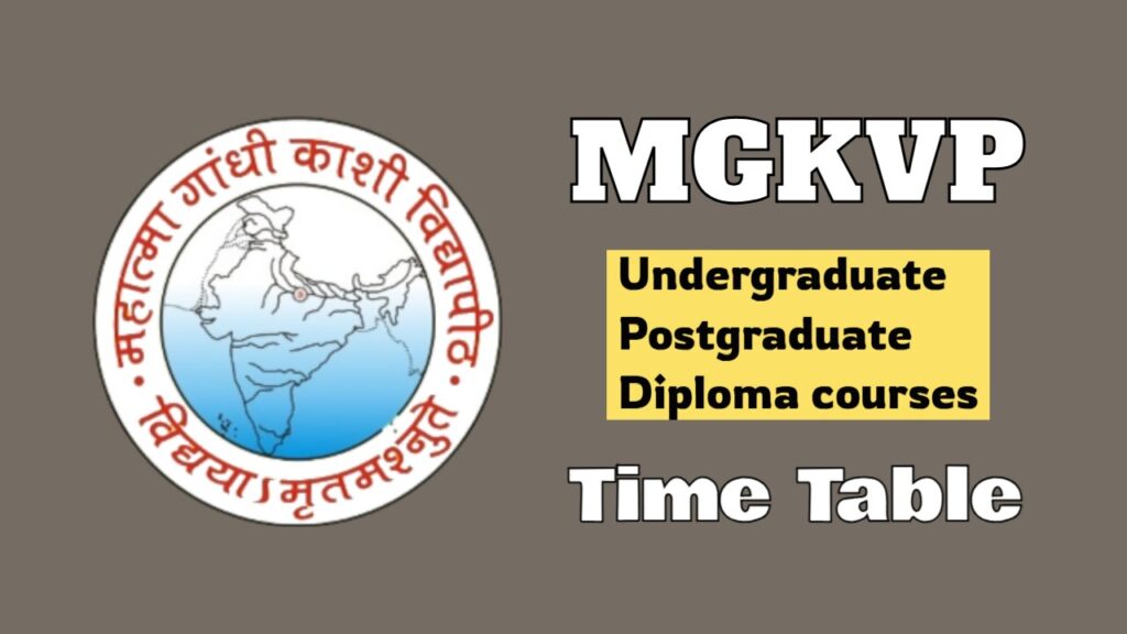 MGKVP Time Table 2026 PDF Download UG, PG Exam